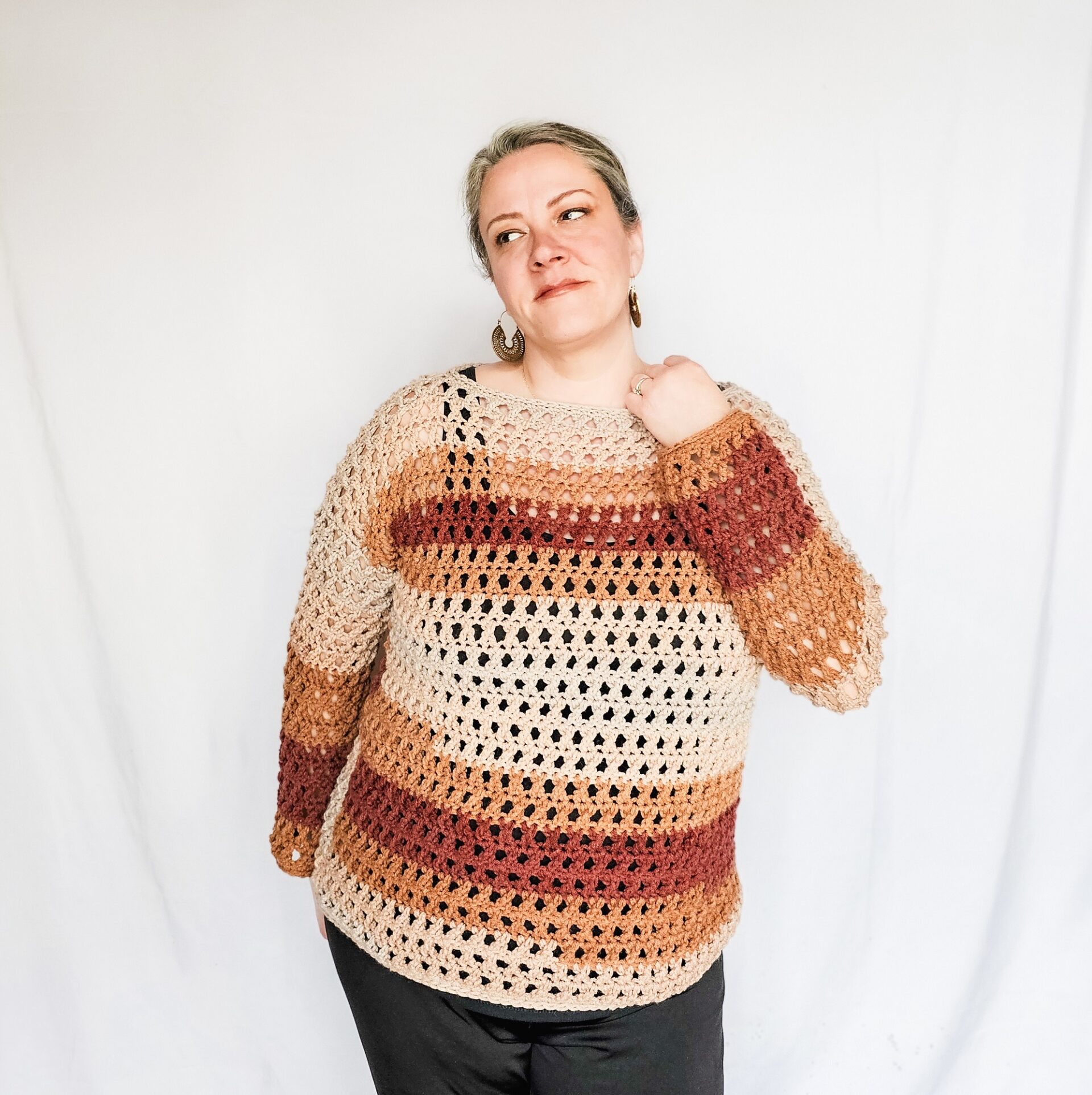CROCHET MESH PULLOVER - Free Pattern ⋆ lulostitchco.com