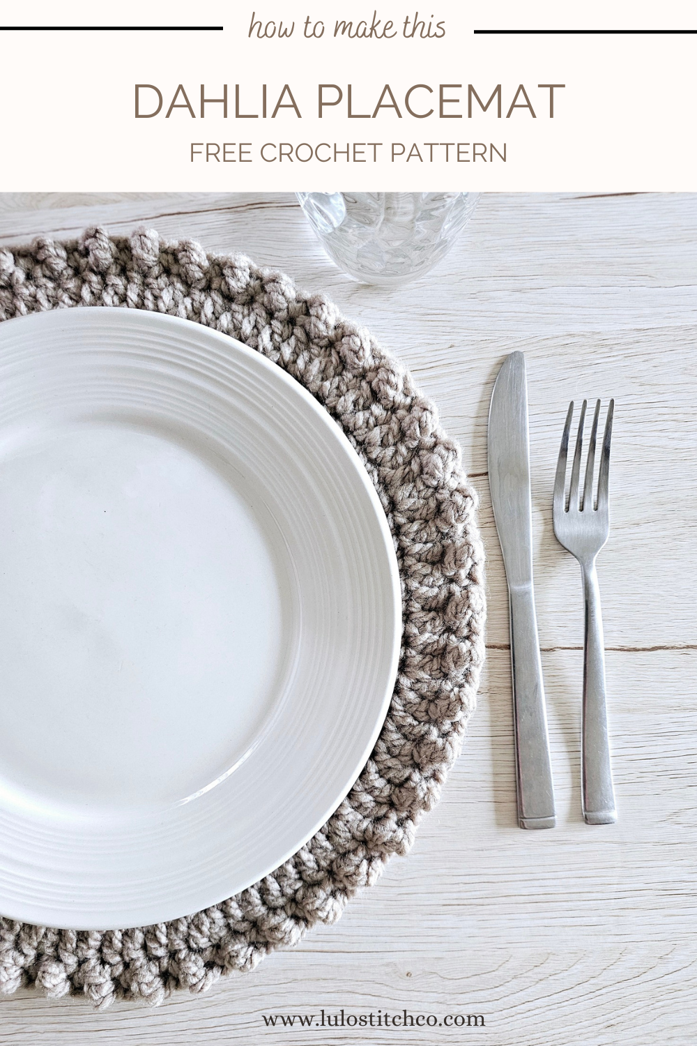 ROUND CROCHET PLACEMAT - Free Pattern ⋆ lulostitchco.com